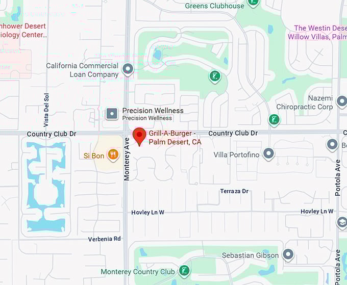 16. grill a burger palm desert, ca map