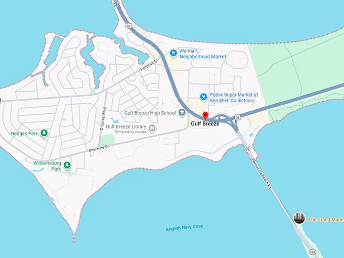 16. gulf breeze fl map