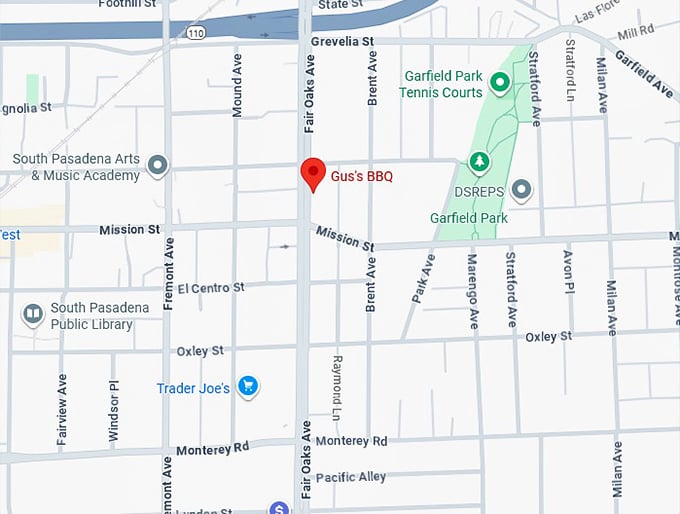 16. gus's bbq map
