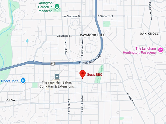 16. gus's bbq map