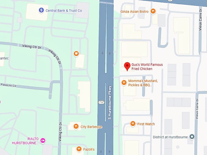 16. gus’s world famous fried chicken map