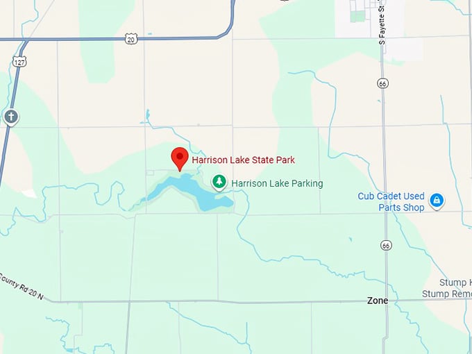 16. harrison lake state park map