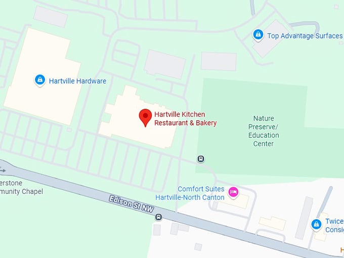 16. hartville kitchen restaurant & bakery map