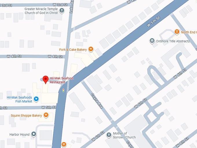 16. hil mak seafood restaurant (449 lake ave) map
