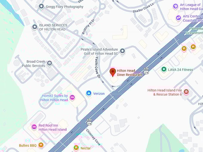 16. hilton head diner map