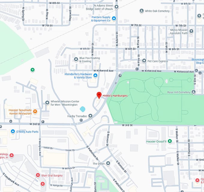16. hinkle’s hamburgers map