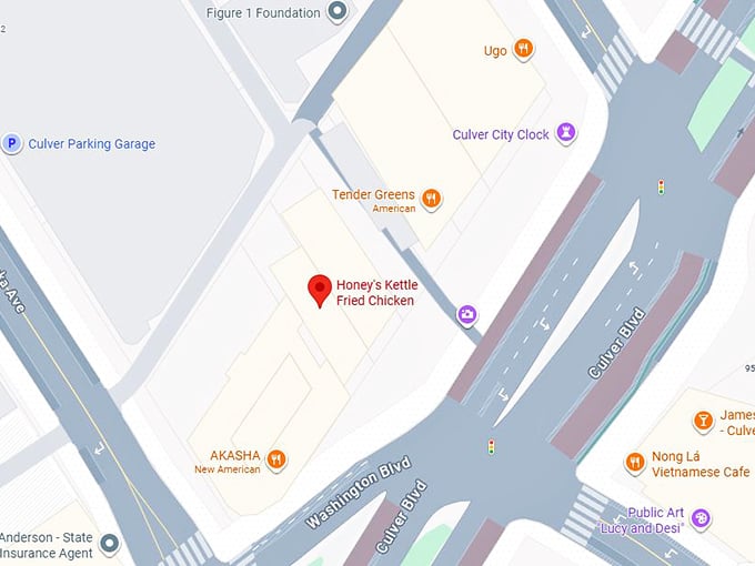 16. honey's kettle fried chicken map