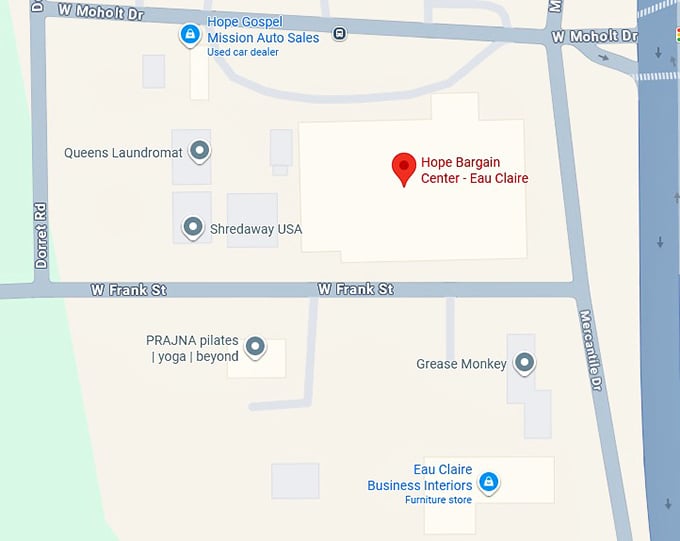 16. hope gospel mission bargain center map