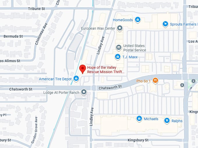 16. hope of the valley rescue mission thrift store map