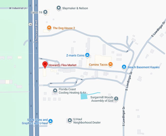 16. howard's flea market map