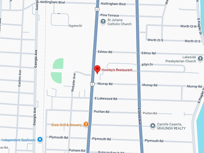 16. howley's restaurant map