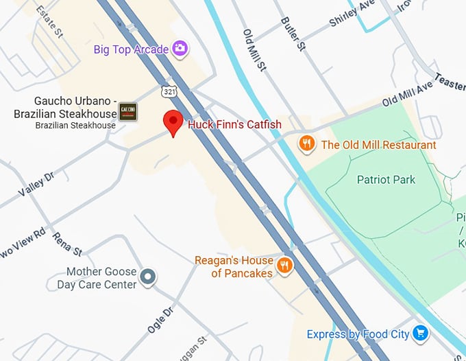 16. huck finn's catfish map
