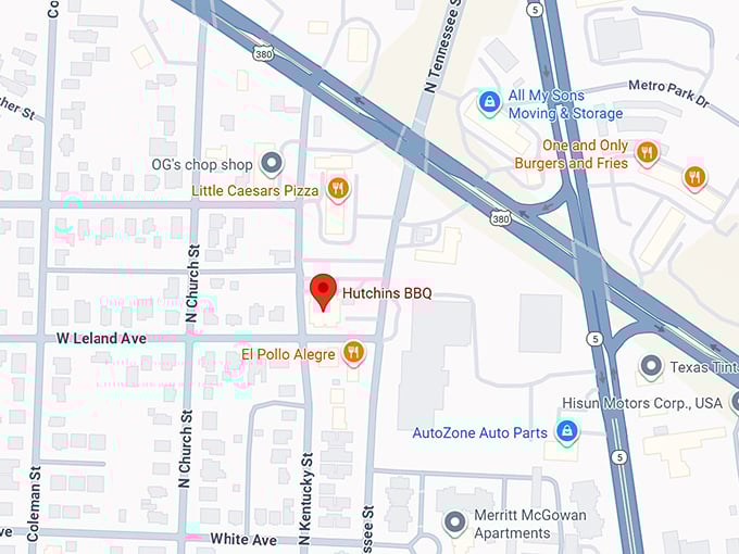 16. hutchins bbq map