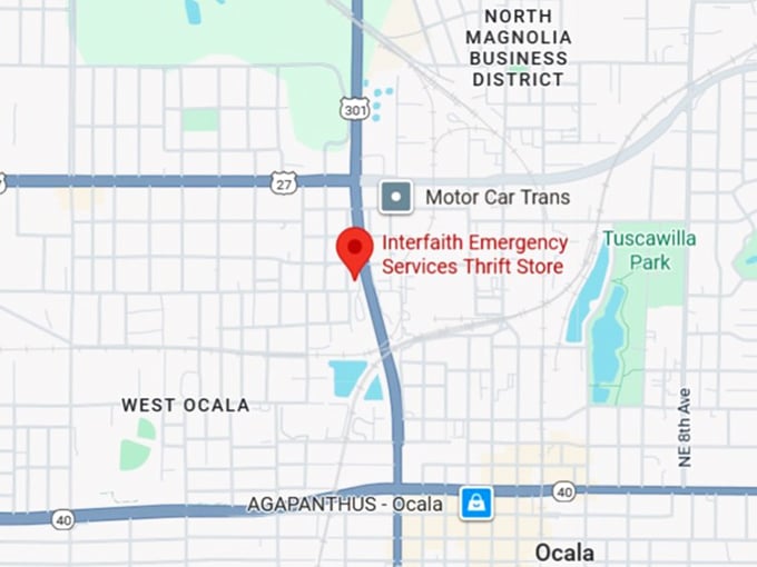 interfaith emergency services thrift store map