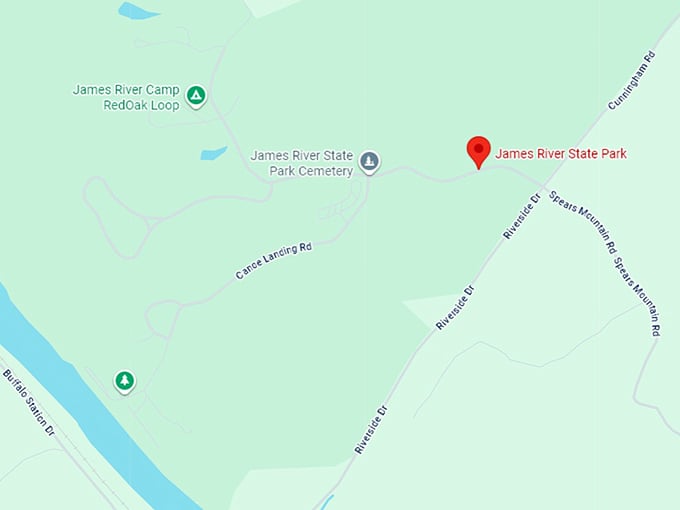 james river state park map