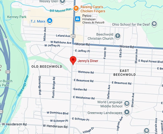 16. jenny’s diner map