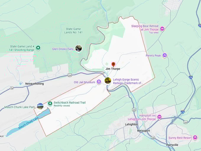 16. jim thorpe map