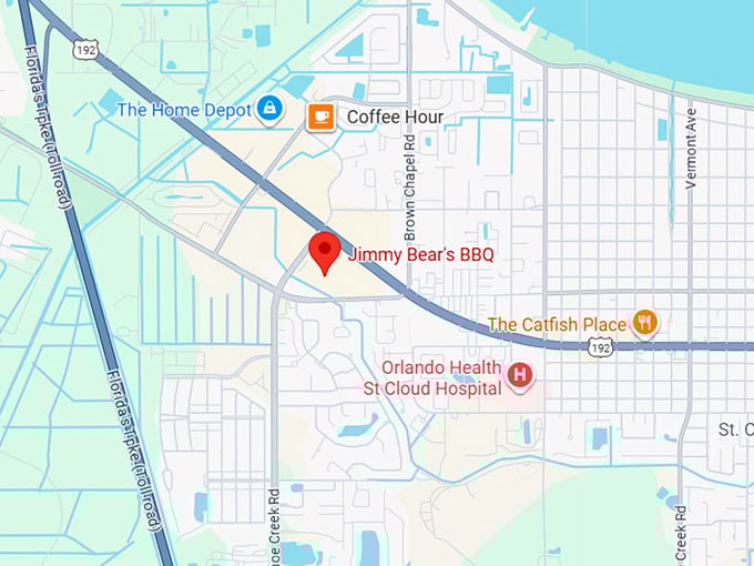 jimmy bear's bbq map