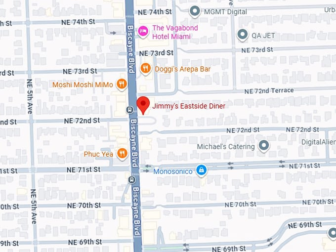 16. jimmy's eastside diner map