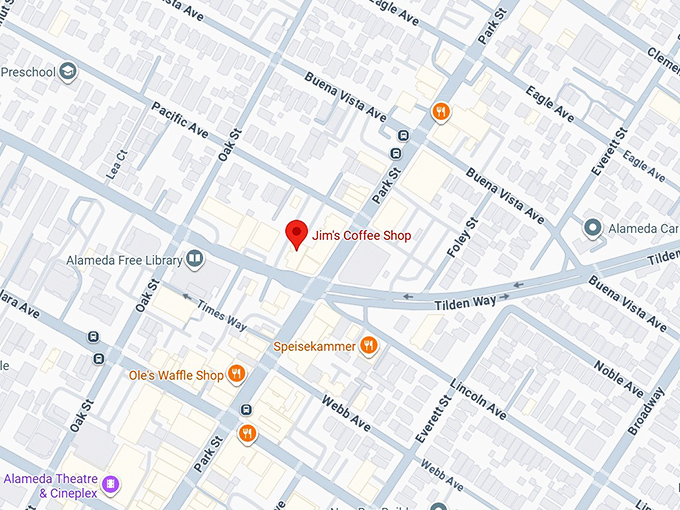 16. jim’s coffee shop map