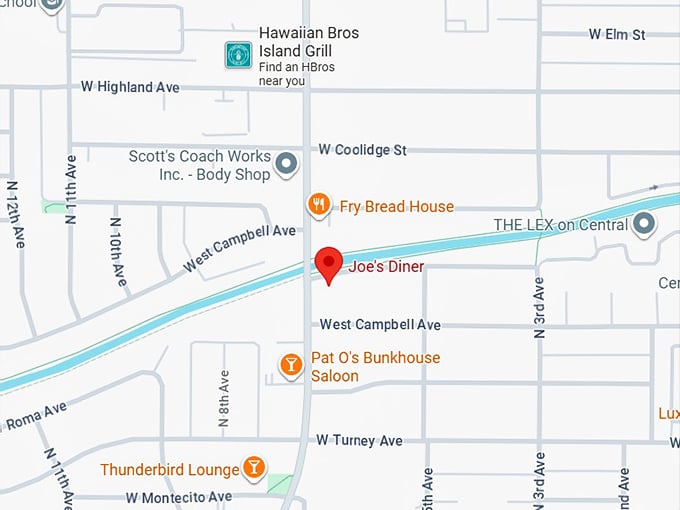 16. joe's diner map