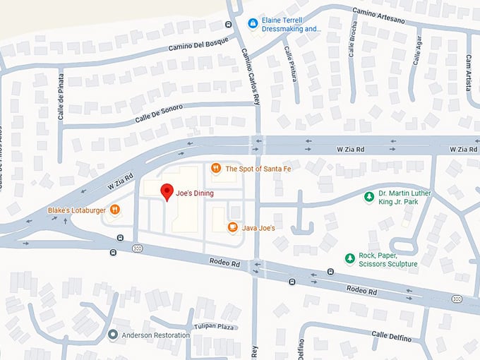 16. joe’s dining map
