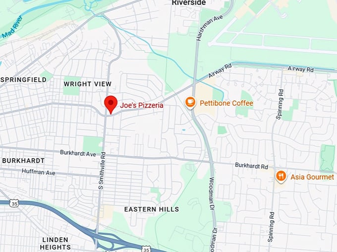 16. joe’s pizzeria map