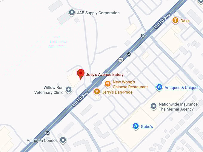 16. joey's avenue eatery map