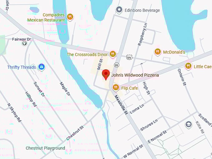 16. john's wildwood pizzeria map