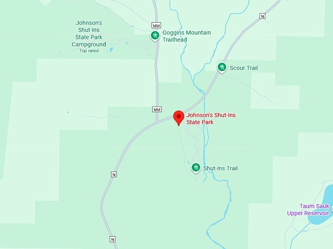 16. johnson's shut ins state park map