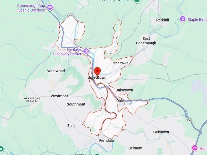 16. johnstown map