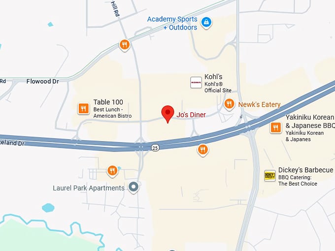 16. jo's diner map