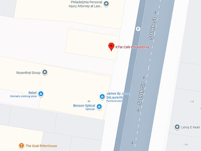 16. k'far cafe philadelphia map