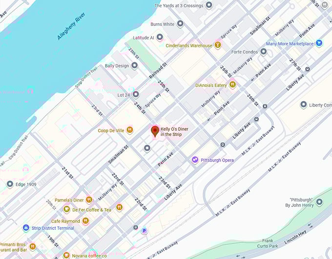16. kelly o's diner in the strip map