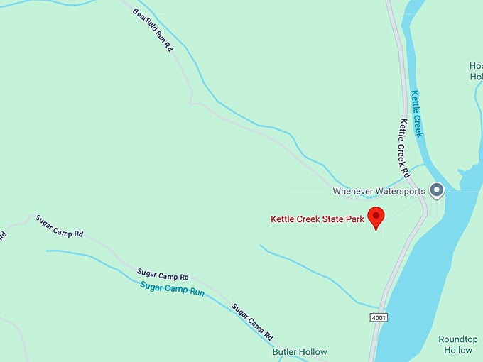 16. kettle creek state park map