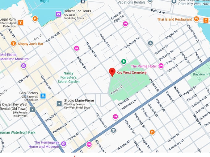 16. key west cemetery map
