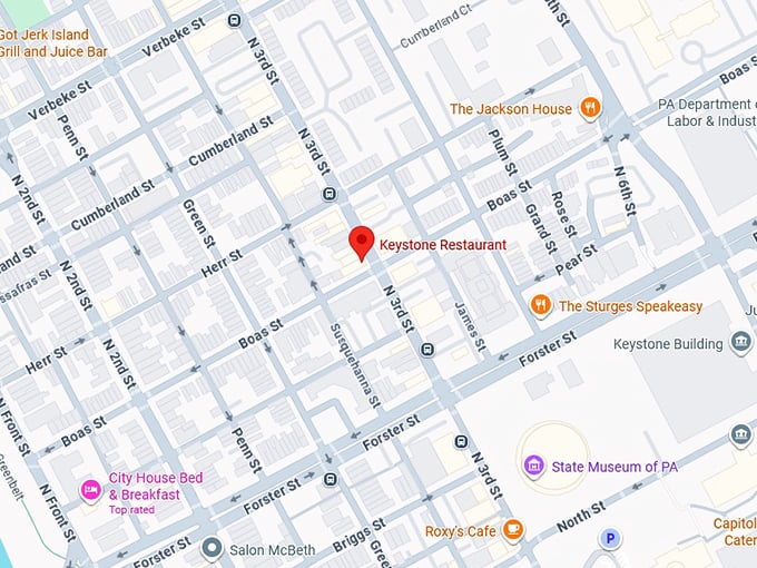 16. keystone restaurant map