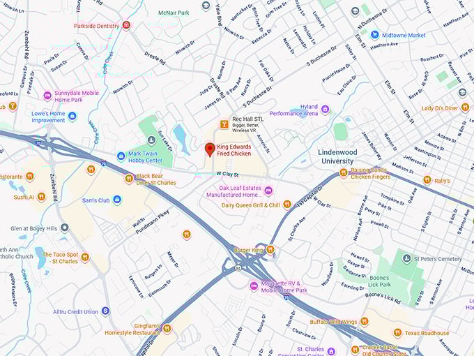16. king edwards fried chicken map