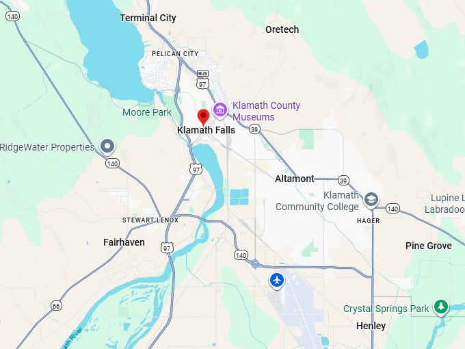 16. klamath falls map