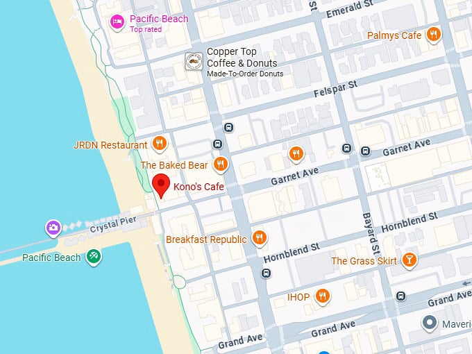 16. kono's cafe map