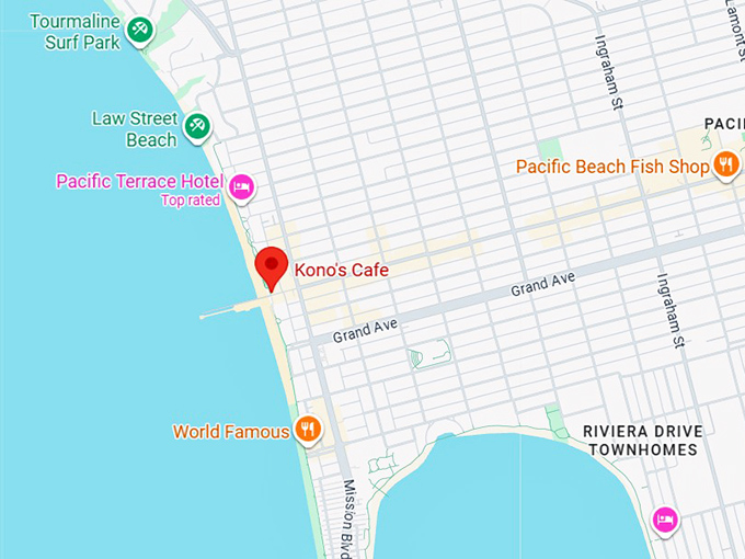 16. kono's cafe map