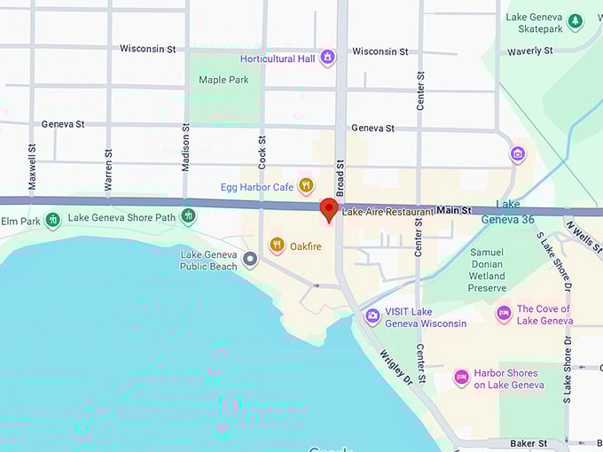16. lake aire restaurant map