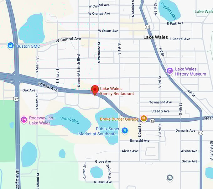 16. lake wales family restaurant map