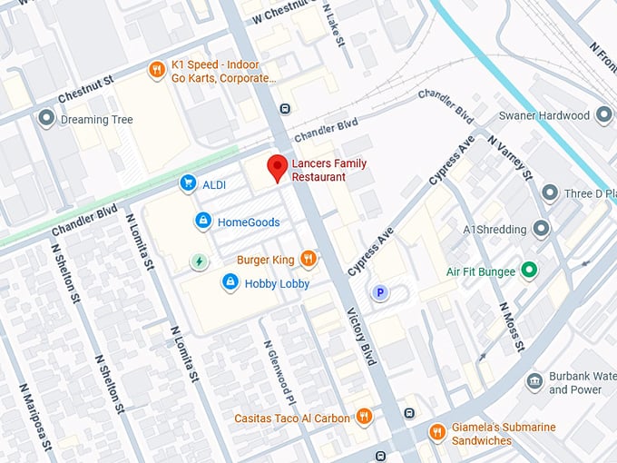 16. lancers family restaurant map