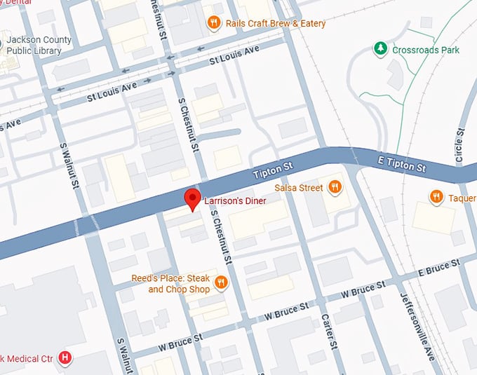 16. larrison's diner map