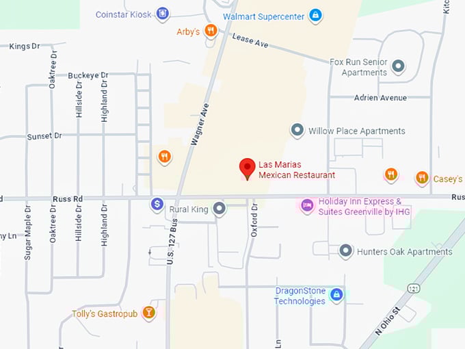 16. las marias mexican restaurant map
