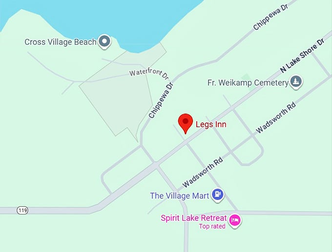 16. legs inn map