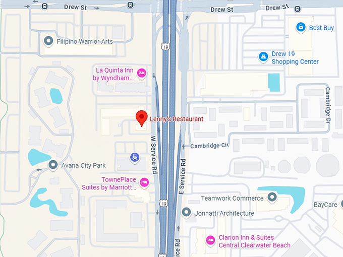 16. lenny’s restaurant map