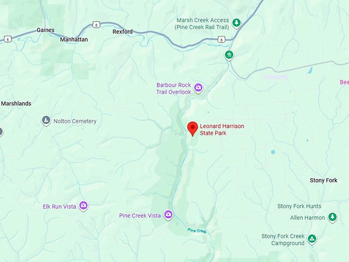 16. leonard harrison state park map