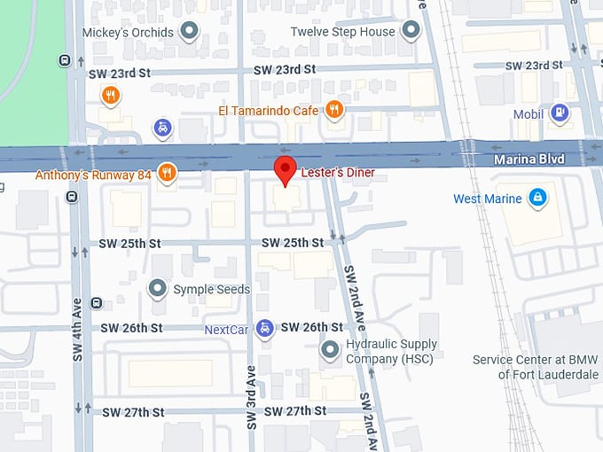 16. lester's diner map